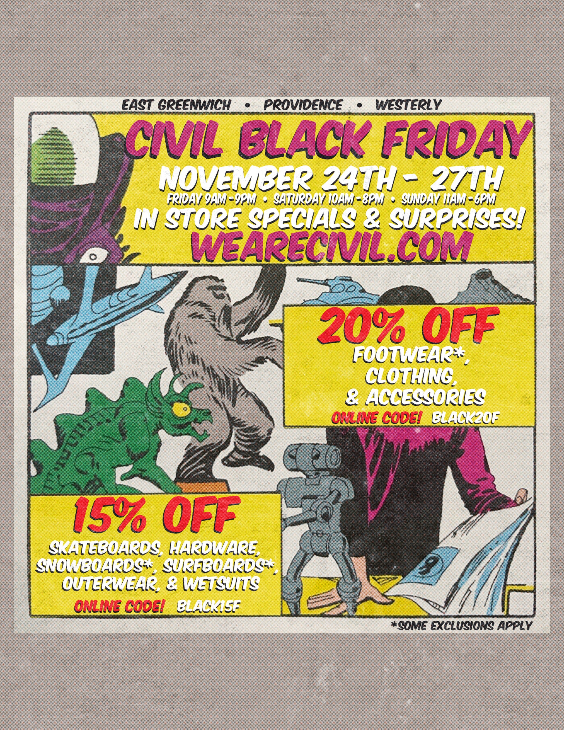 CIVIL BLACK FRIDAY WEEKEND SALE - NOV 24 • 25 • 26 – Civil