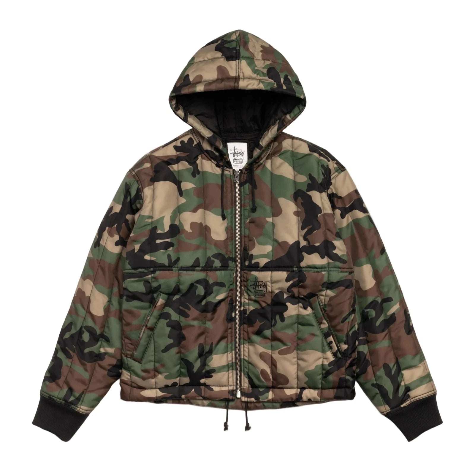 Stussy Work Jacket Quilted Nylon - Woodland Camo – Civil