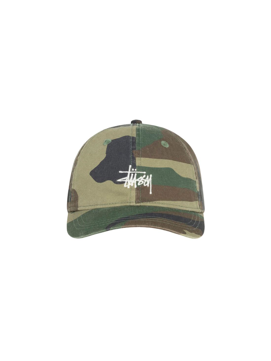 Stussy Basic Washed Low Pro Cap - Woodland Camo – Civil